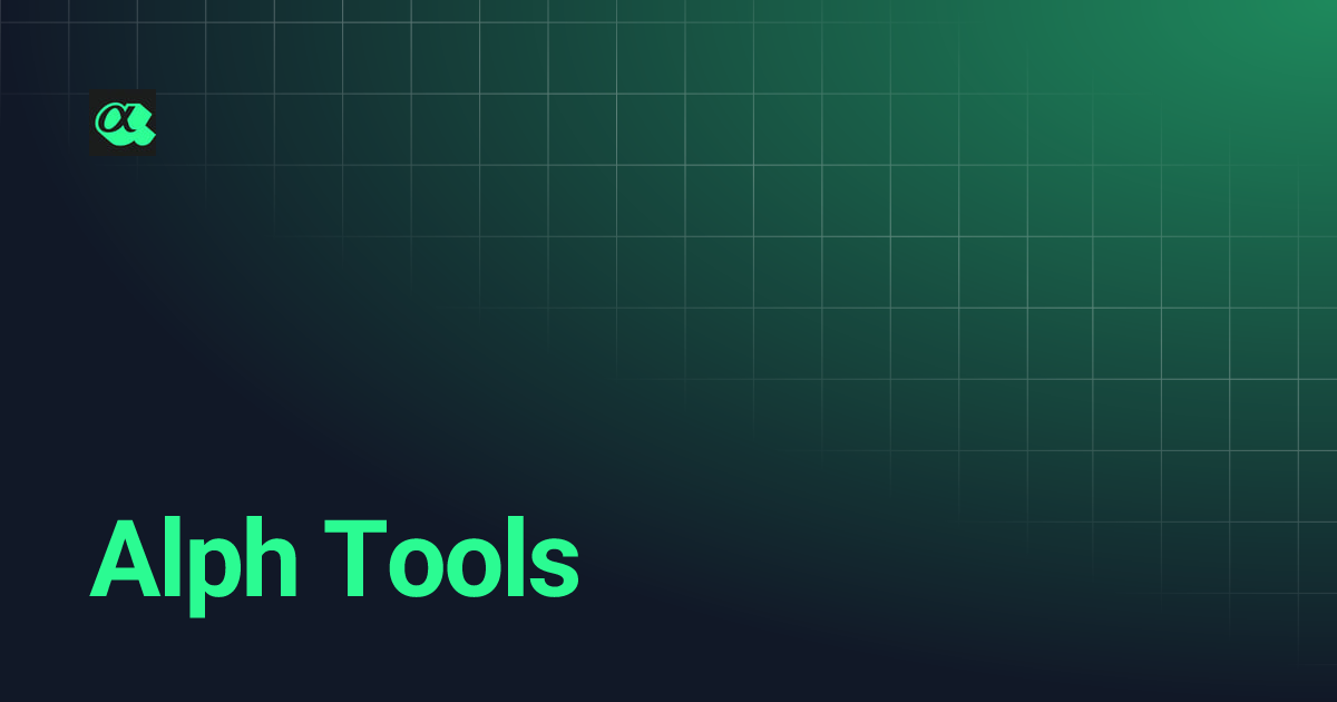Alph Tools | Alph AI